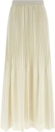 Twinset Femme, Jupes, Blanc, Taille: 42 FR Longue Jupe Pliss&eacute;e