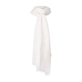 Codello Femme, Accessoires, Blanc, Taille: ONE Size Écharpe à franges en cachemire