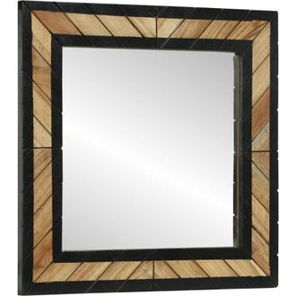 vidaXL Vidaxl - Miroir Noir et Marron 50 x 2 x 50 cm Bois massif dacacia