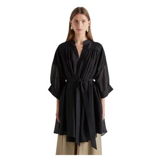 Meimeij Femme, Robes, Noir, Taille: 40 FR Robe Chemise