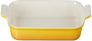 LE CREUSET Le Creuset Rechteckige Auflaufform Tradition aus Steinzeug, 26 cm, 2.4 Liter, Nectar, 71102266720001