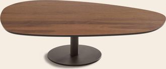 Madura Table Basse Ismeria Noyer et bronze - MARRON