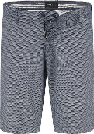 Bugatti Herren Shorts blau Baumwoll-Stretch