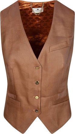 Elisabetta Franchi Gilet - Marron