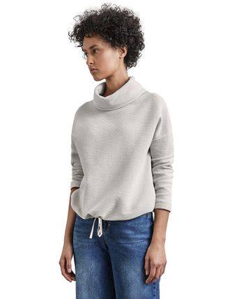 Street One LTD QR Two-Color Structure Shirt w.Big Collar, Heather Grey, 36