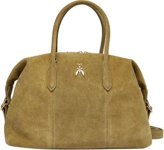 Patrizia Pepe Femme, Sacs, Vert, Taille: ONE Size Suede Tote Bag