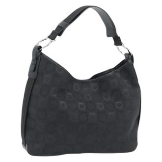Ferragamo Pre-owned Canvas Shoulder Bag - - Pre-owned - Damen - Schwarzk - ONE SIZE