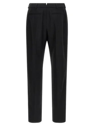 Saint Laurent Mens Black Wool Dress Pants
