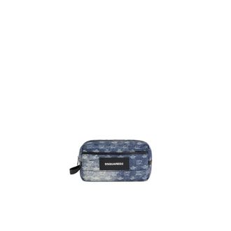 Dsquared2 Trousses de toilette D2 Monogram - Homme - Sacs - Bleu - Taille: ONE Size