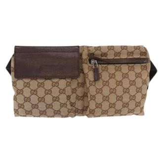 Gucci unisex, Pre-owned, Beige, Taille: ONE Size Sac Banane en Toile Pre-owned