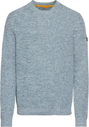 Camel Active Pull &agrave; col Rond en Coton pour Homme, Bleu Clair, 3XL