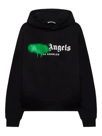 Palm Angels Spray City Los Angeles Dripping Logo Hoodie - Schwarz