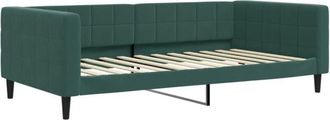 vidaXL Tagesbett Dunkelgr&uuml;n 100x200 cm Samt Vidaxl