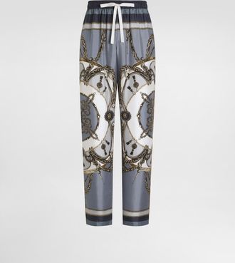 Dolce & Gabbana Cargo-print Vanity Silk Twill Trousers - Mann Hosen Und Shorts Multicolor 44