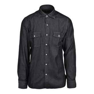 LUIGI BORRELLI NAPOLI Denimhemd - - Shirts - Herren - Schwarzk - M