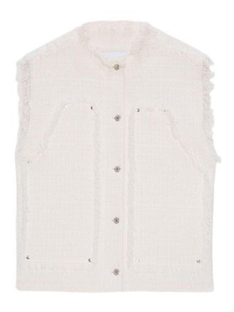Msgm M. S.G. M. Gilet - Blanc