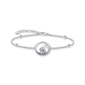 Thomas Sabo Thomas Sabo Armband Welle mit blauen Steinen blau- silberfarben A2045-644-1-L19V - - Accessories - Damen - Grau - ONE SIZE