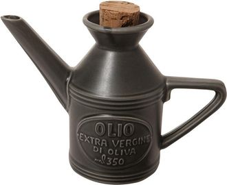 Virginia Casa GHISA Keramik Olio Extra Virgin Oliven&ouml;l Krug mit Kork grau? 5545609
