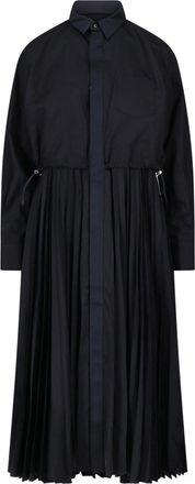 sacai Robe Au Genou - Noir