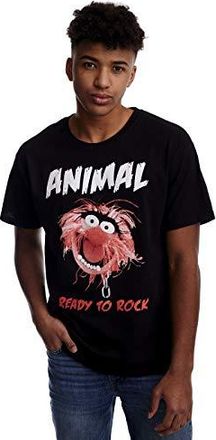 The Muppets Le Muppet Show Animal - Ready to Rock Homme T-Shirt Manches Courtes Noir XXL