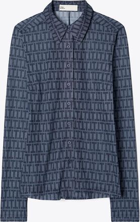 Tory Burch Cr&ecirc;pe-Poloshirt