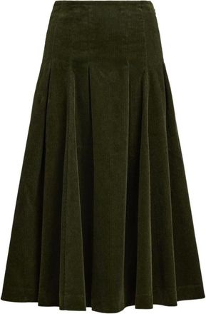 Ralph Lauren Femme, Jupes, Vert, Taille: 38 FR Cotton Skirt with Logo