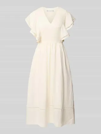 Tommy Hilfiger Fit and Flare Freizeitkleid aus Leinen-Viskose-Mix
