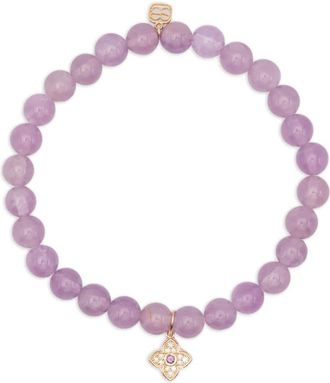 Sydney Evan bracelet en or jaune 14 ct orné de diamants et daméthystes - Violet