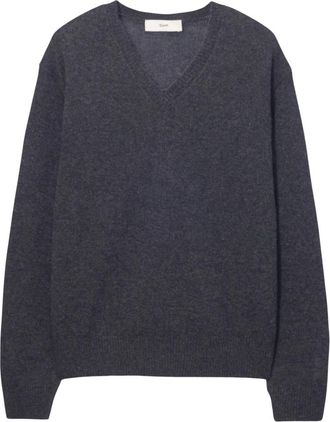 Dunst Kaschmir-Pullover mit V-Ausschnitt - - Knitwear - Damen - Grau - XS