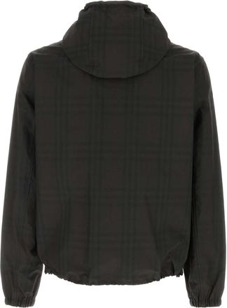 Burberry Mens Printed Cotton Newport Jacket Sandipcheck Exterior: Giacche E Gilet