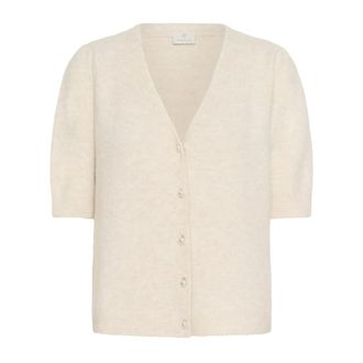 Kaffe Marina Knit Cardigan - Femme - Pulls - Beige - Taille: 40 FR