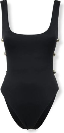 SIMKHAI Femme, Maillots de bain, Noir, Taille: 38 FR Mona Studded Scoop Neck One Piece