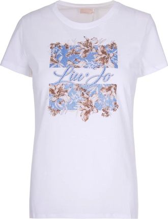 Liu Jo Femme, Tops, Blanc, Taille: 40 FR T-shirt &agrave; imprim&eacute; graphique