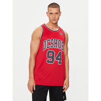 DC Tank-Top Shy Town Jersey ADYKT03230 Rot Regular Fit