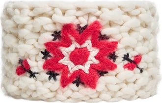 Moncler Moncler Embroidered Floral Headband, Women, White, Size: One Size