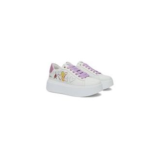 Braccialini Sneakers Lt Baskets blanches au design romantique et amusant, orn&eacute;es de d&eacute;tails multicolores et dun imprim&eacute; lat&eacute;ral avec Tweety, coeurs stylis&eacute;s et la