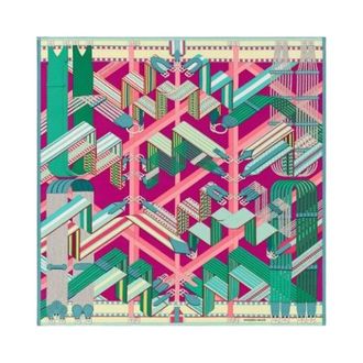 Herm&egrave;s Pre-owned Carr&eacute; G&eacute;ant Sangles en Zigzag Foulard - Femme - Pre-owned - Multicolore - Taille: ONE Size