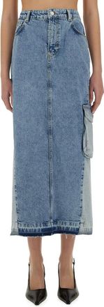 Moschino Femme, Jupes, Bleu, Taille: W27 Gonna Denim