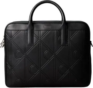 Calvin Klein Sac ordinateur textur&eacute; &agrave; d&eacute;tail logo