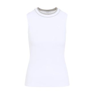 PESERICO Femme, Tops, Blanc, Taille: 34 FR Cotton Top