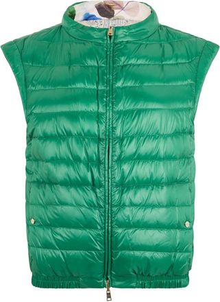 Herno Femme, Vestes, Vert, Taille: 38 FR Gilet Matelass&eacute;