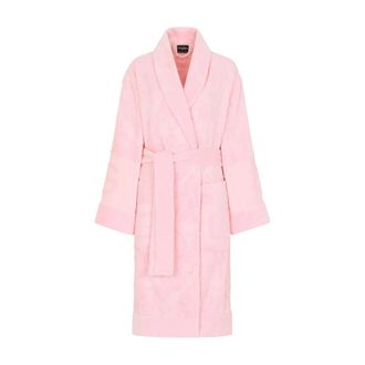 Dolce & Gabbana Homme, Tops, Rose, Taille: M Peignoir de bain en coton &eacute;ponge jacquard
