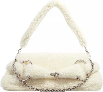Gucci Hobo Bags - Horsebit Chain Medium Shoulder Bag - Gr. unisize - in Weiß - für Damen