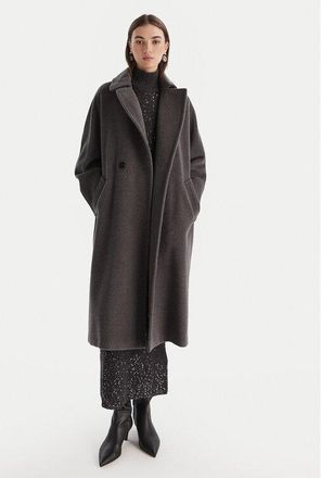 Marella Wollmantel English 2523016142 Grau Regular Fit