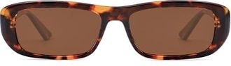 Sojos SJ2351 Lunettes de soleil rectangulaires polarisées rétro pour femme Coupe carrée UV400 Lunettes de soleil, Tortue foncée, s