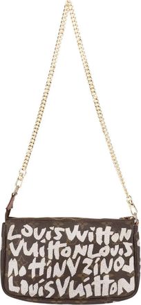 Louis Vuitton Crossbody Bags - Louis Vuitton Monogram Limited Graffiti Pochette A - Gr. unisize - in Braun - f&uuml;r Damen