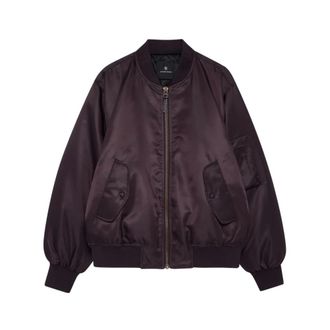 Anine Bing Dunkelbraune Bomberjacke mit Rei&szlig;verschluss - - Jackets - Damen - Braun - L