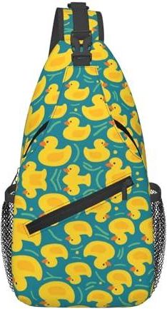 Generic Casual Sacoche Bandouliere Canard en caoutchouc jaune Sacs &agrave; Bandouli&egrave;re Antivol Sac &agrave; Dos De Voyage pour Homme Cyclisme Voyage