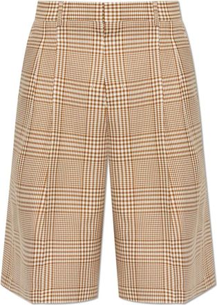 Ami Homme, Shorts, Brun, Taille: W38 Plaid Pattern Shorts