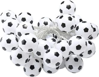 Cabilock Fußball Lichterkette Mit Leds Fußballform Dekorative Led Lichterkette Für Innen Und Außen Party Deko Ohne Batterie Fußball-partybeleuchtung